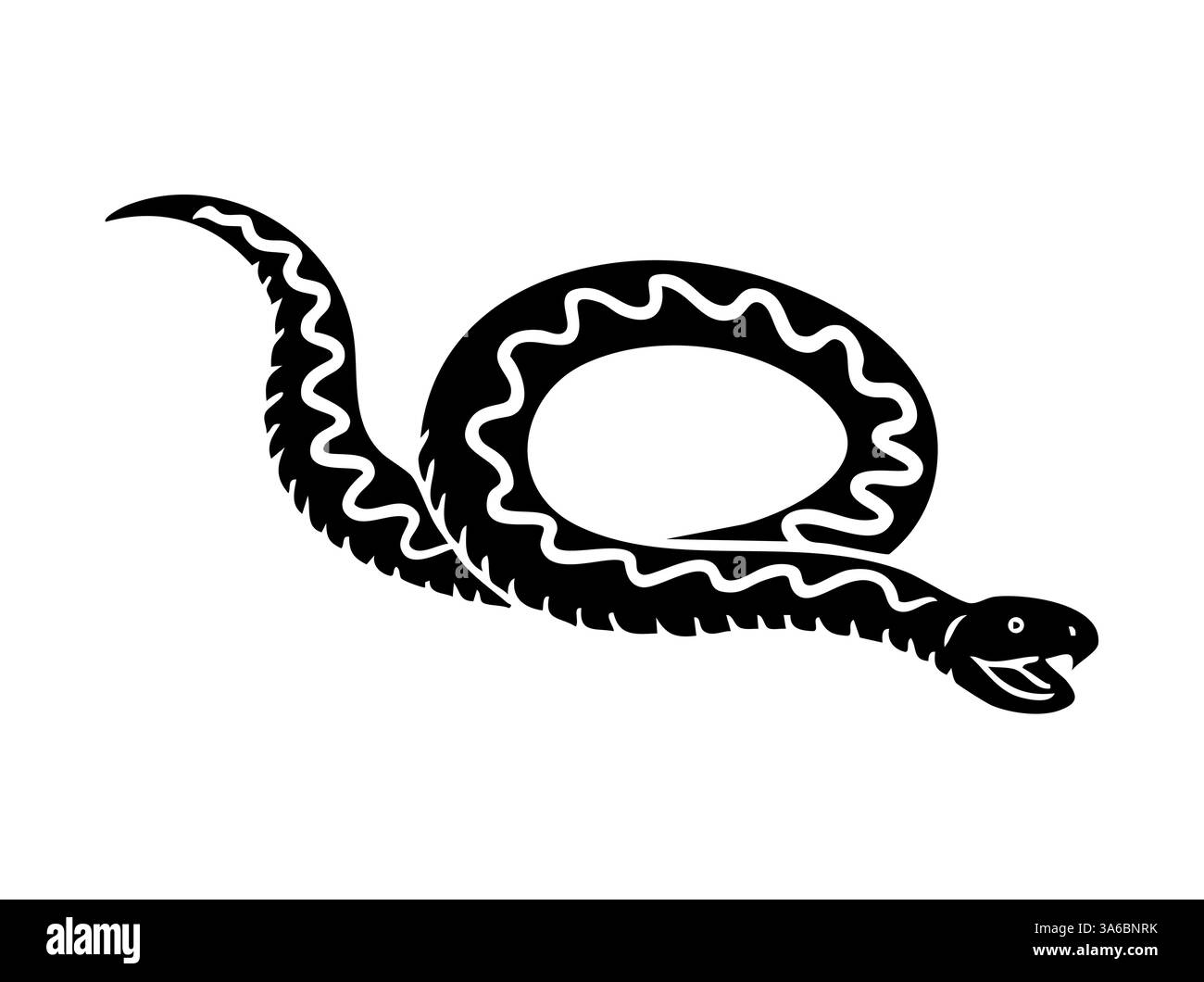 Poisonous snake viper with pattern. Exotic reptile animal. Nature and ...