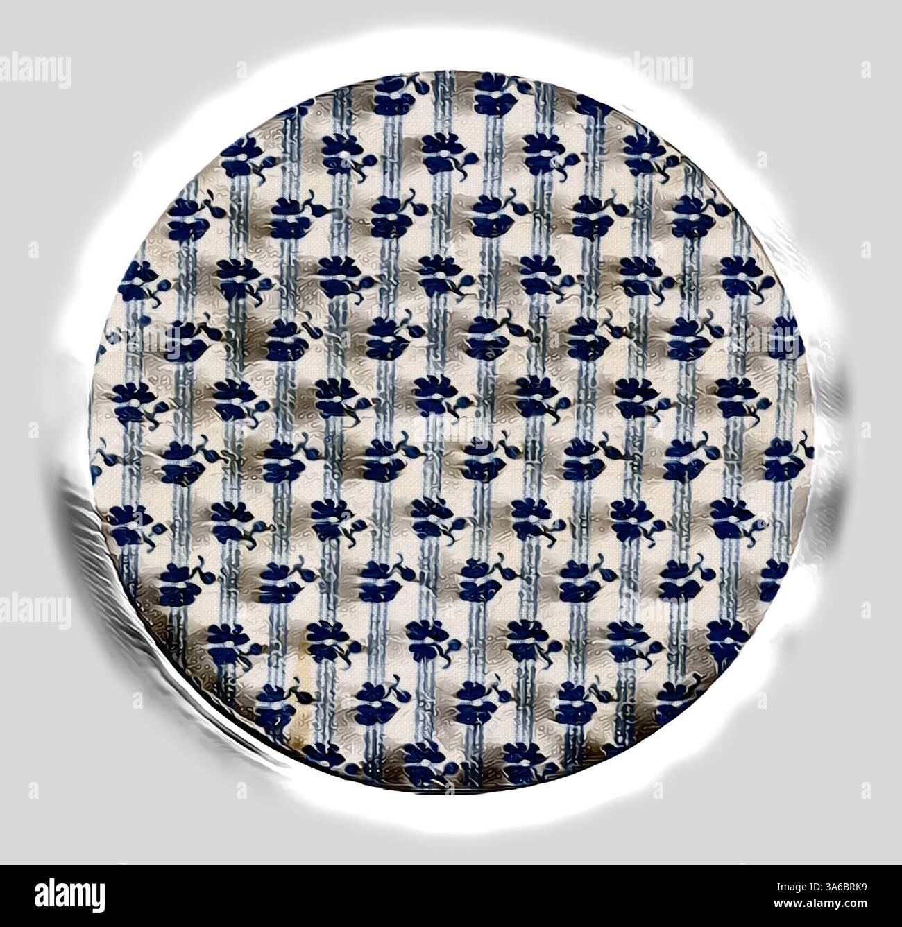 Repeating floral pattern in shades of blue hi-res stock photography and ...