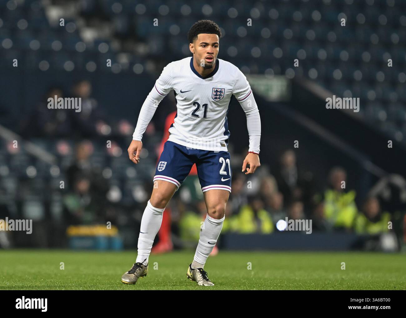 West Bromwich, UK. 24th Mar, 2025. Ethan Nwaneri of England during the ...
