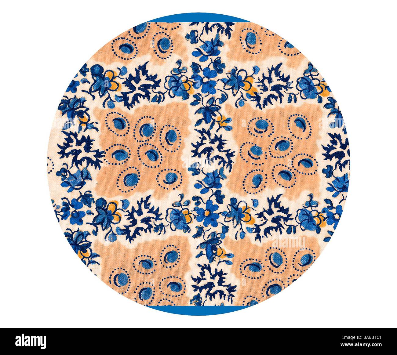 A vibrant pattern featuring intricate floral designs with alternating ...