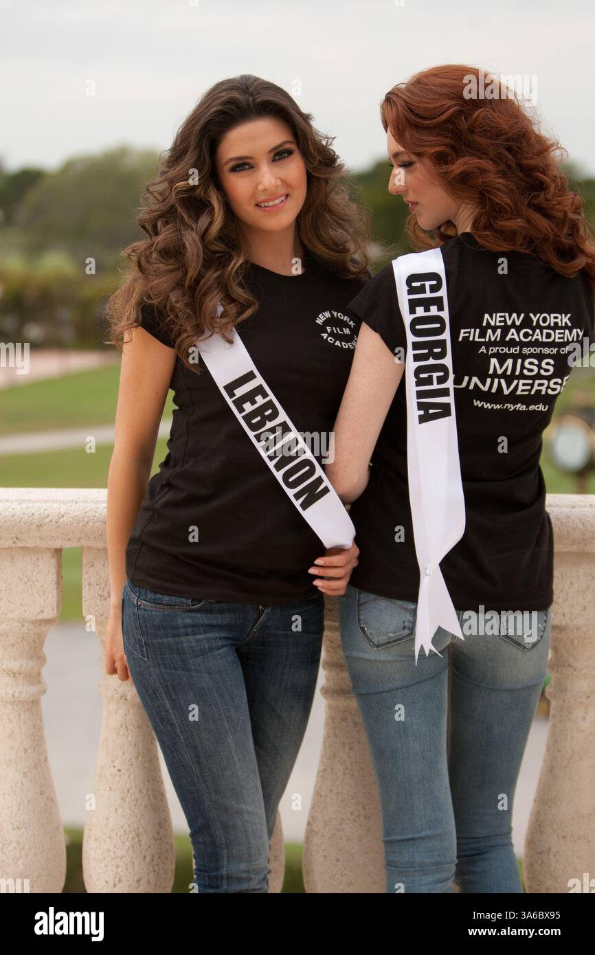 Jan 8, 2015 - Doral-Miami, Florida, U.S. - SALY GREIGE, Miss Lebanon ...