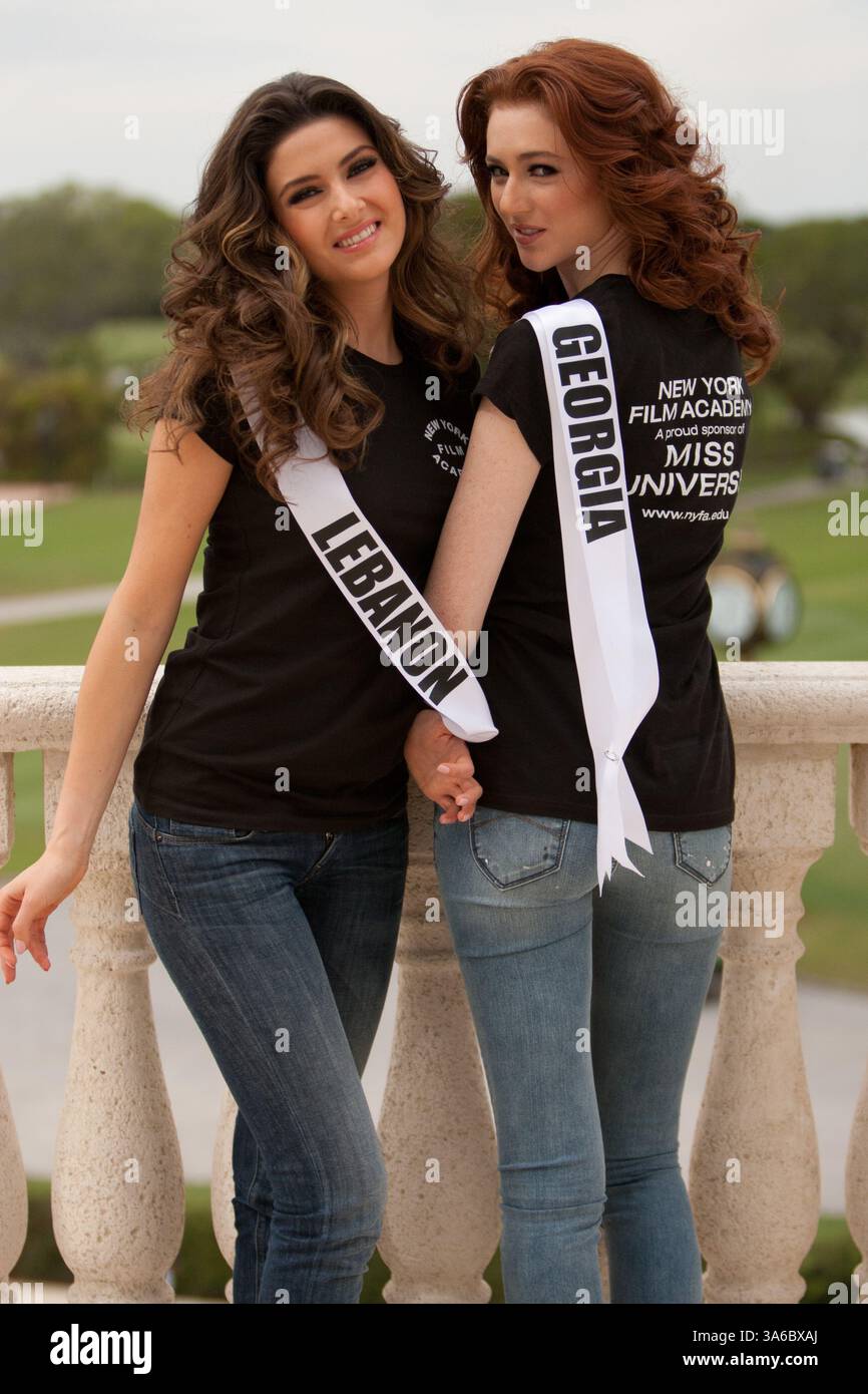 Jan 8, 2015 - Doral-Miami, Florida, U.S. - SALY GREIGE, Miss Lebanon ...