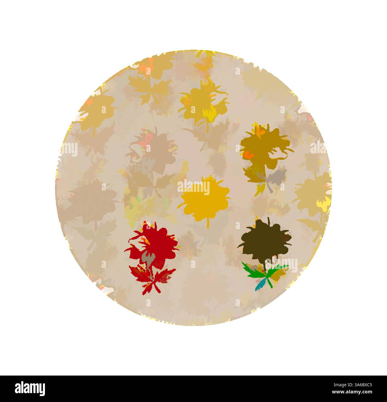 Abstract floral shapes in various hues hi-res stock photography and ...