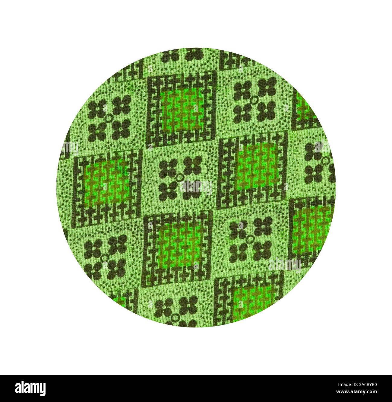 A vibrant pattern featuring an intricate design of squares and floral ...