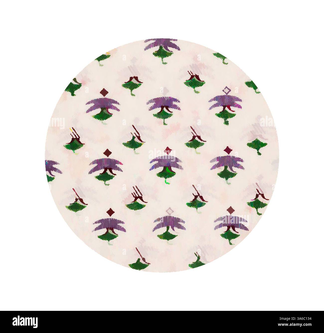 Stylized floral motifs in shades of green hi-res stock photography and ...