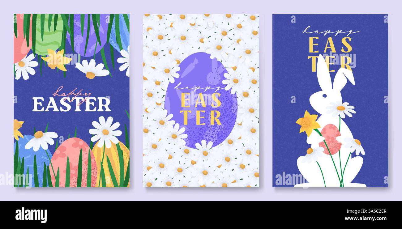 Collection of holiday Easter templates. Creative Easter vector ...