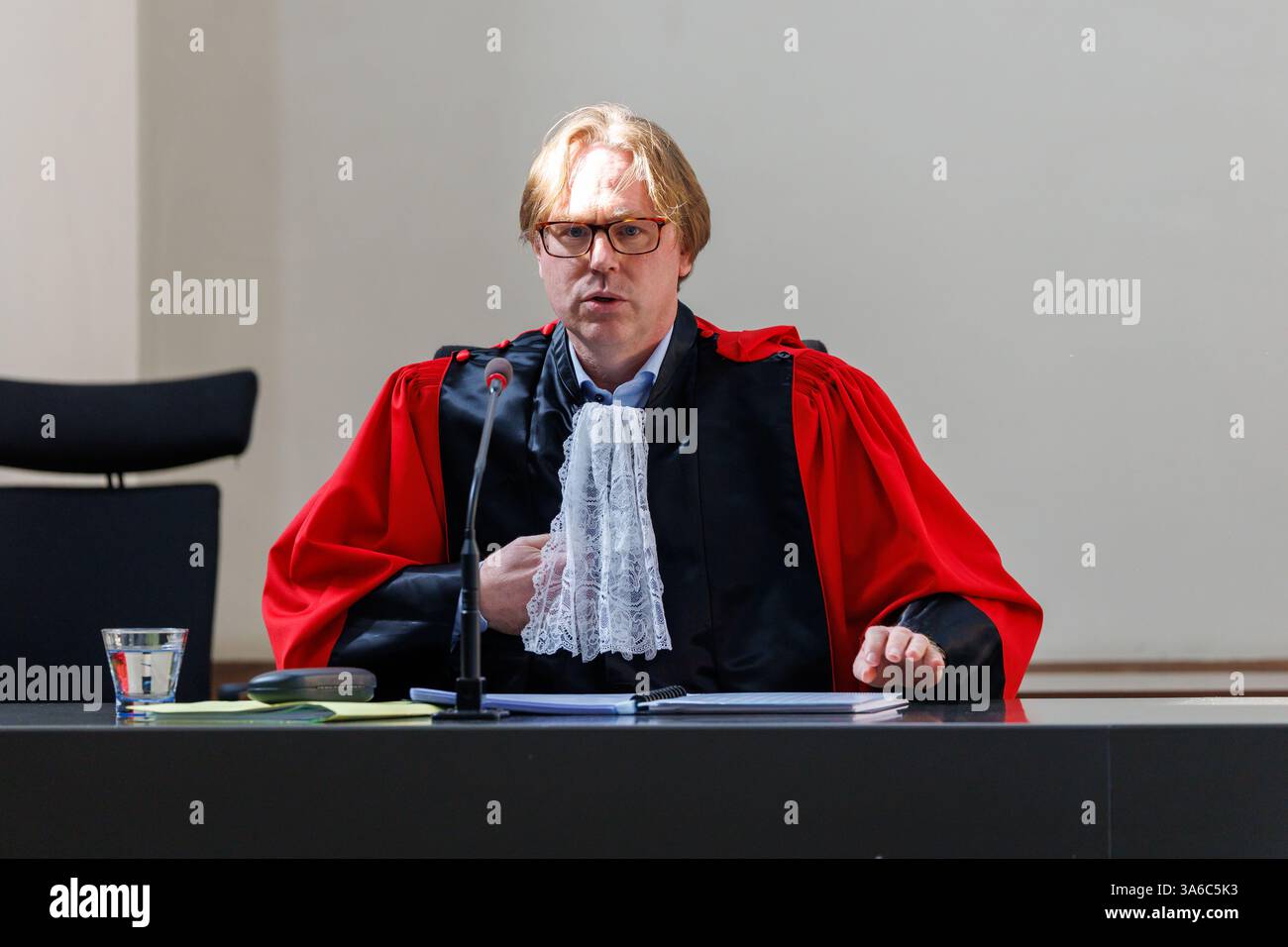 Brugge, Belgium. 25th Mar, 2025. Chairman of the court Vincent Vereecke ...