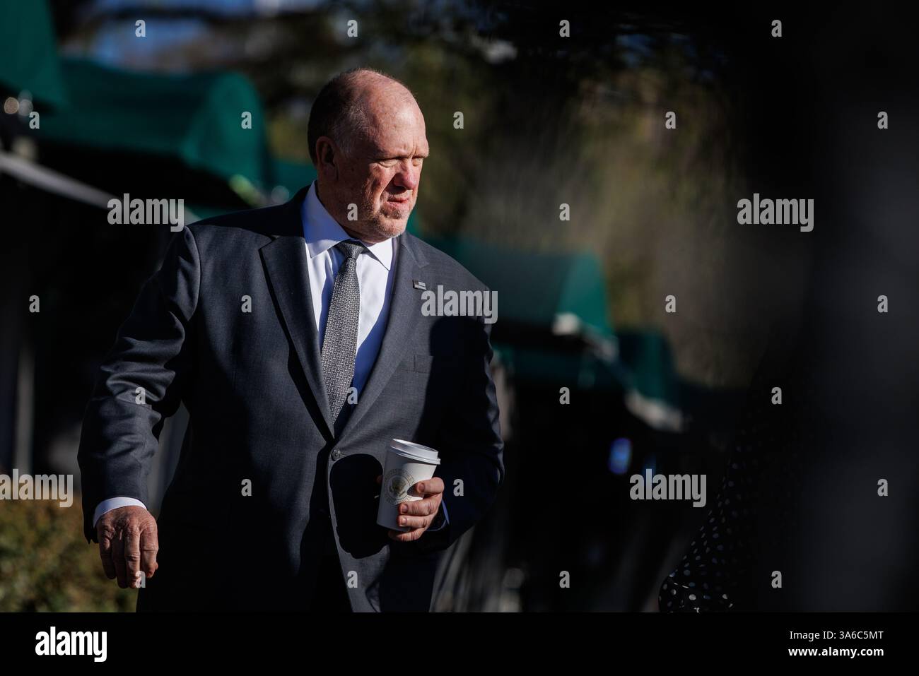 Border Czar Tom Homan speaks to reporters after giving a television ...