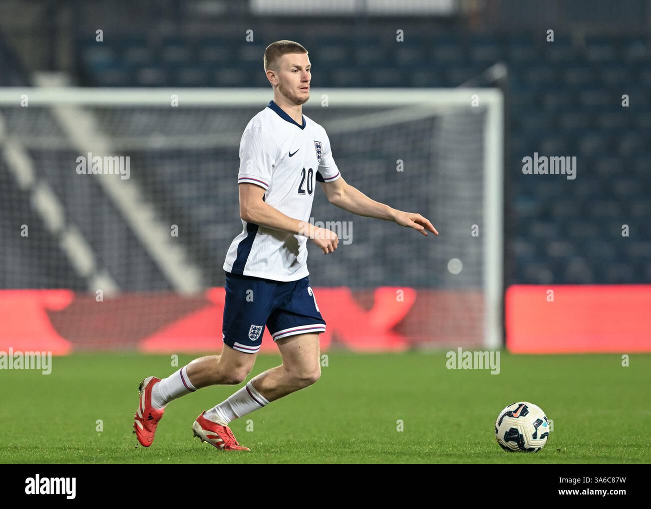 West Bromwich, UK. 24th Mar, 2025. Adam Wharton of England during the ...