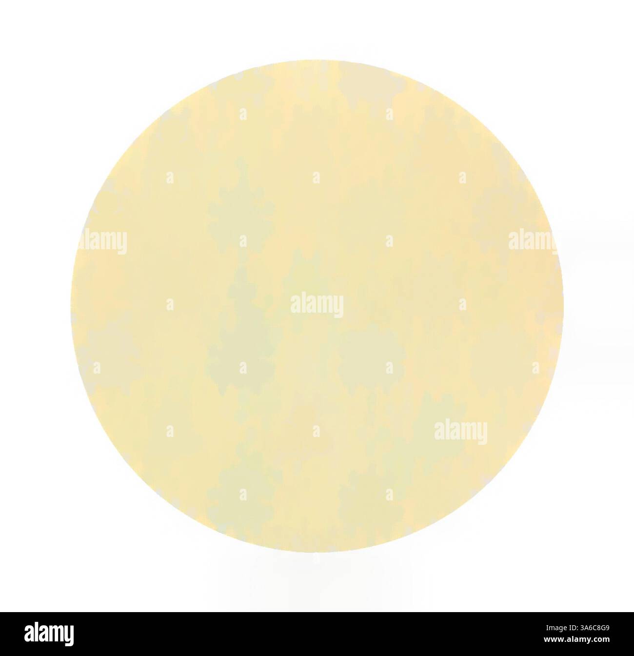 A soft, pale yellow oval with uneven texture, giving a sense of warmth ...