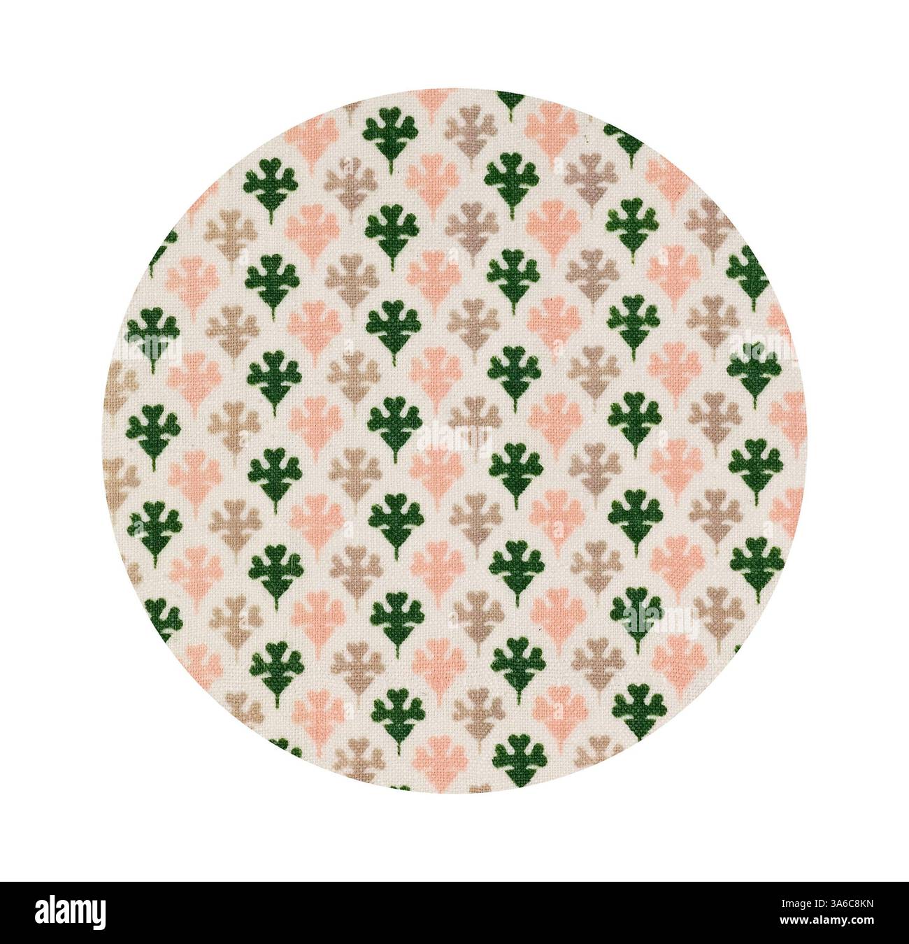 Repeating pattern of stylized floral designs in green hi-res stock ...
