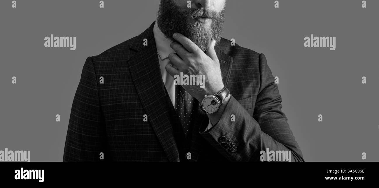 suit and tie of business ceo. cropped view of business ceo in suit ...