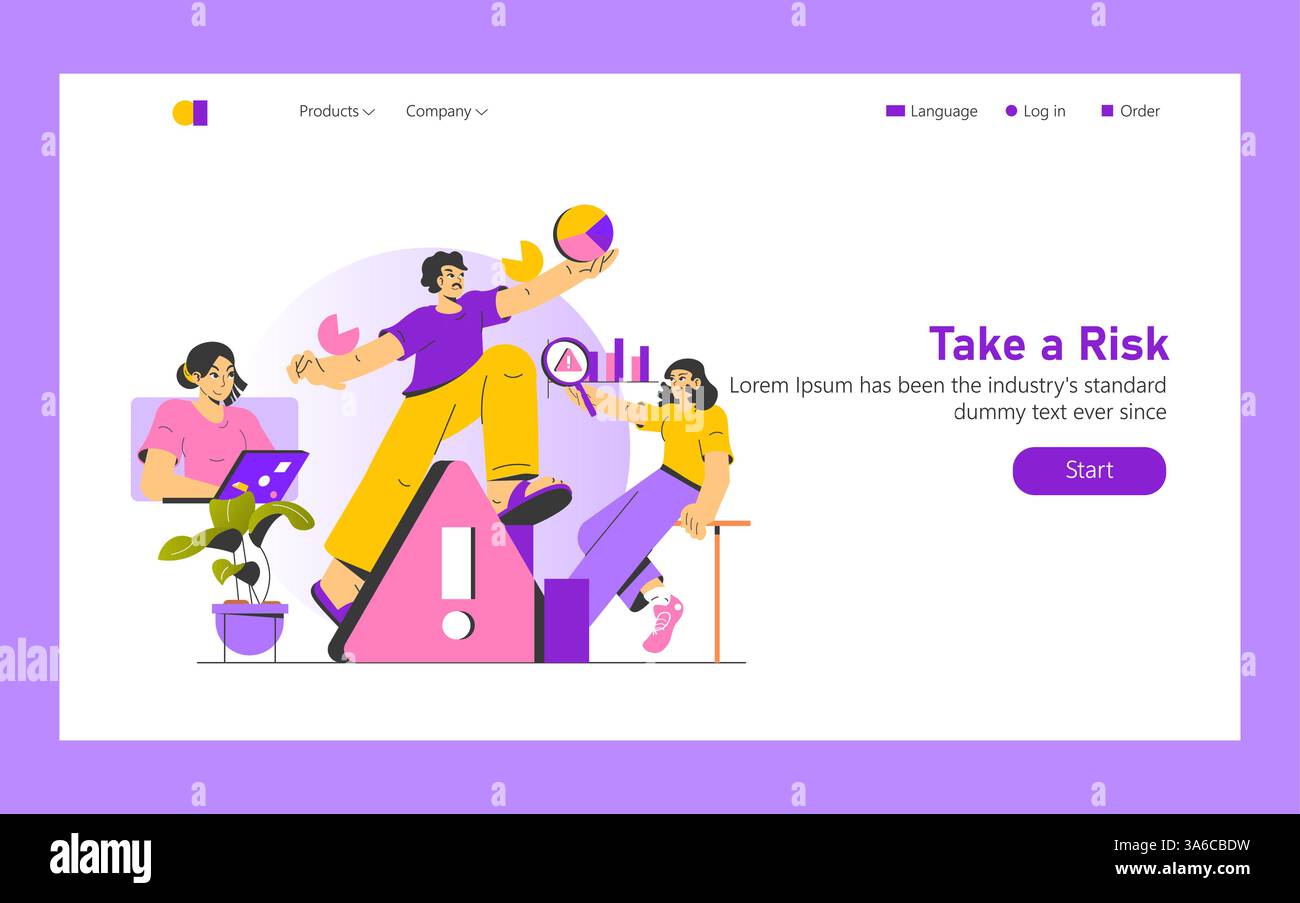 Risk taking in a dynamic work environment. Engaging characters showcase ...