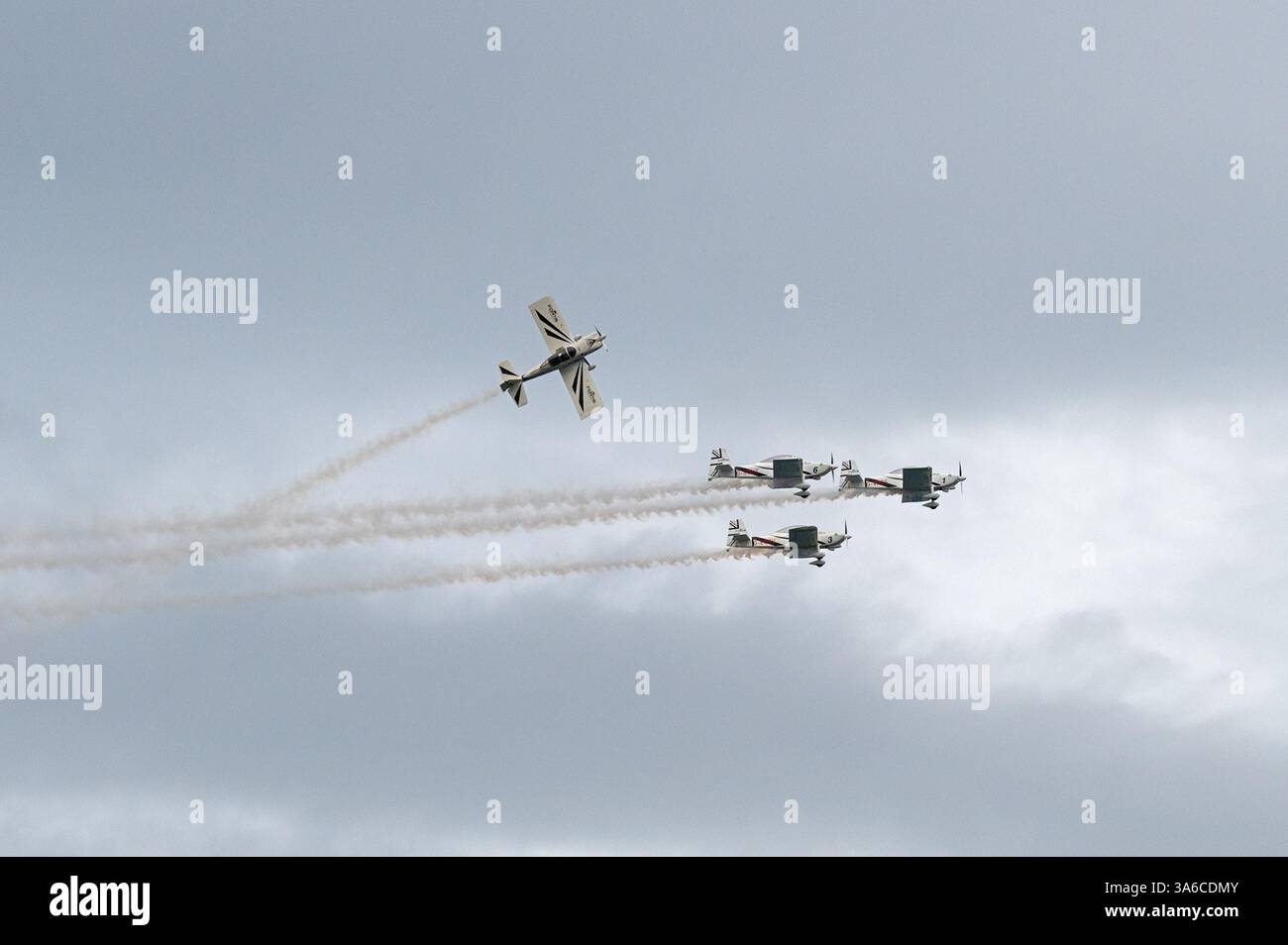 The Team Raven close formation display team performing at Sidmouth ...