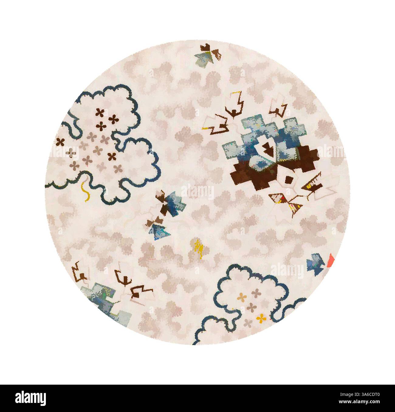 Scattered geometric designs in soft colors hi-res stock photography and ...