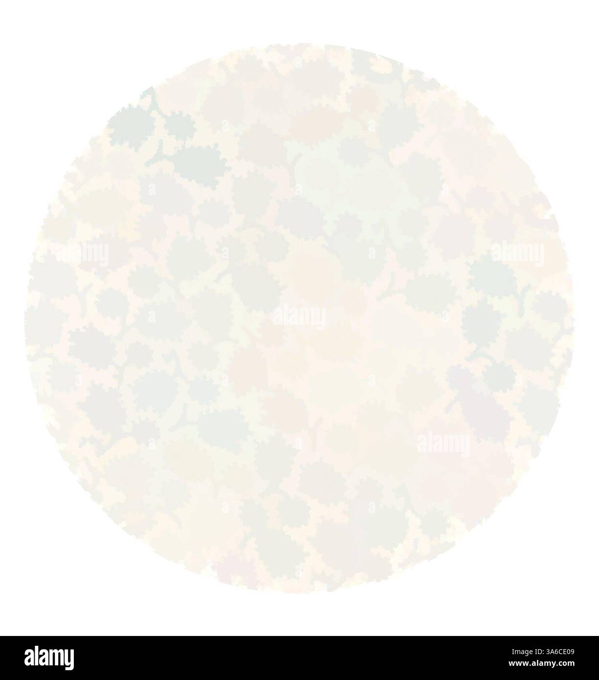 A soft, circular pattern featuring delicate, light-colored foliage. The ...
