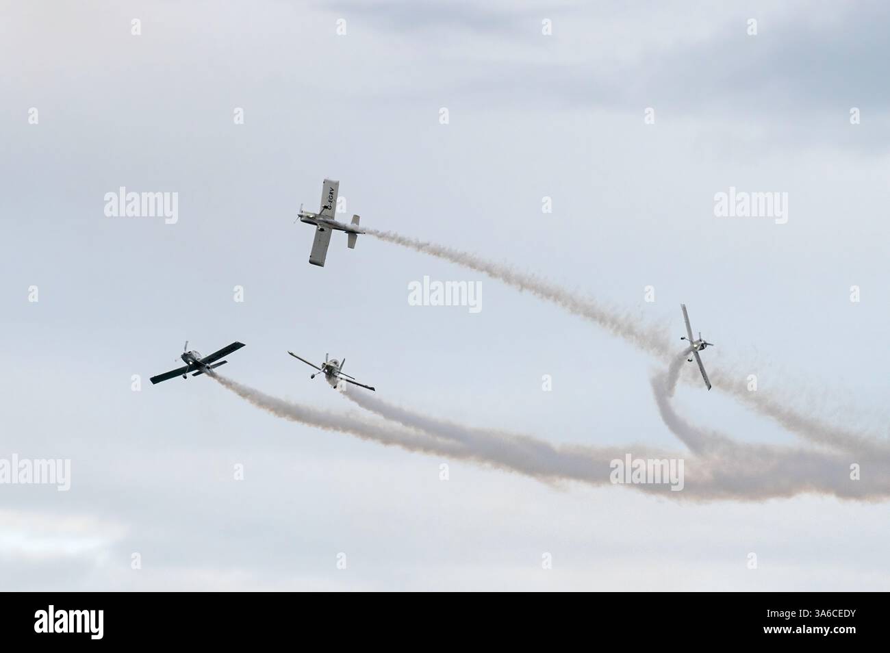 The Team Raven close formation display team performing at Sidmouth ...