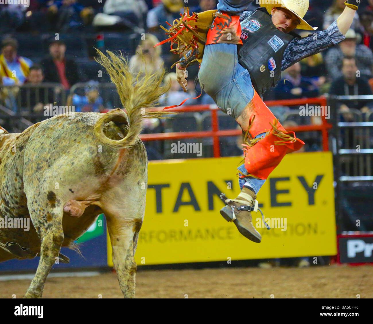 Jan. 16, 2015 - New York, New York, U.S - JASON MALONE flies off a bull ...