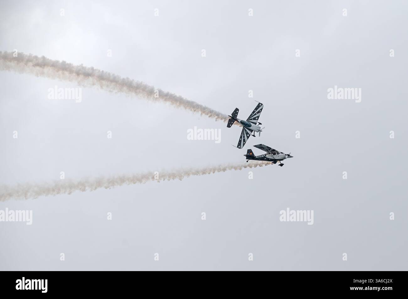 The Titans close formation display team performing at Sidmouth Regatta ...