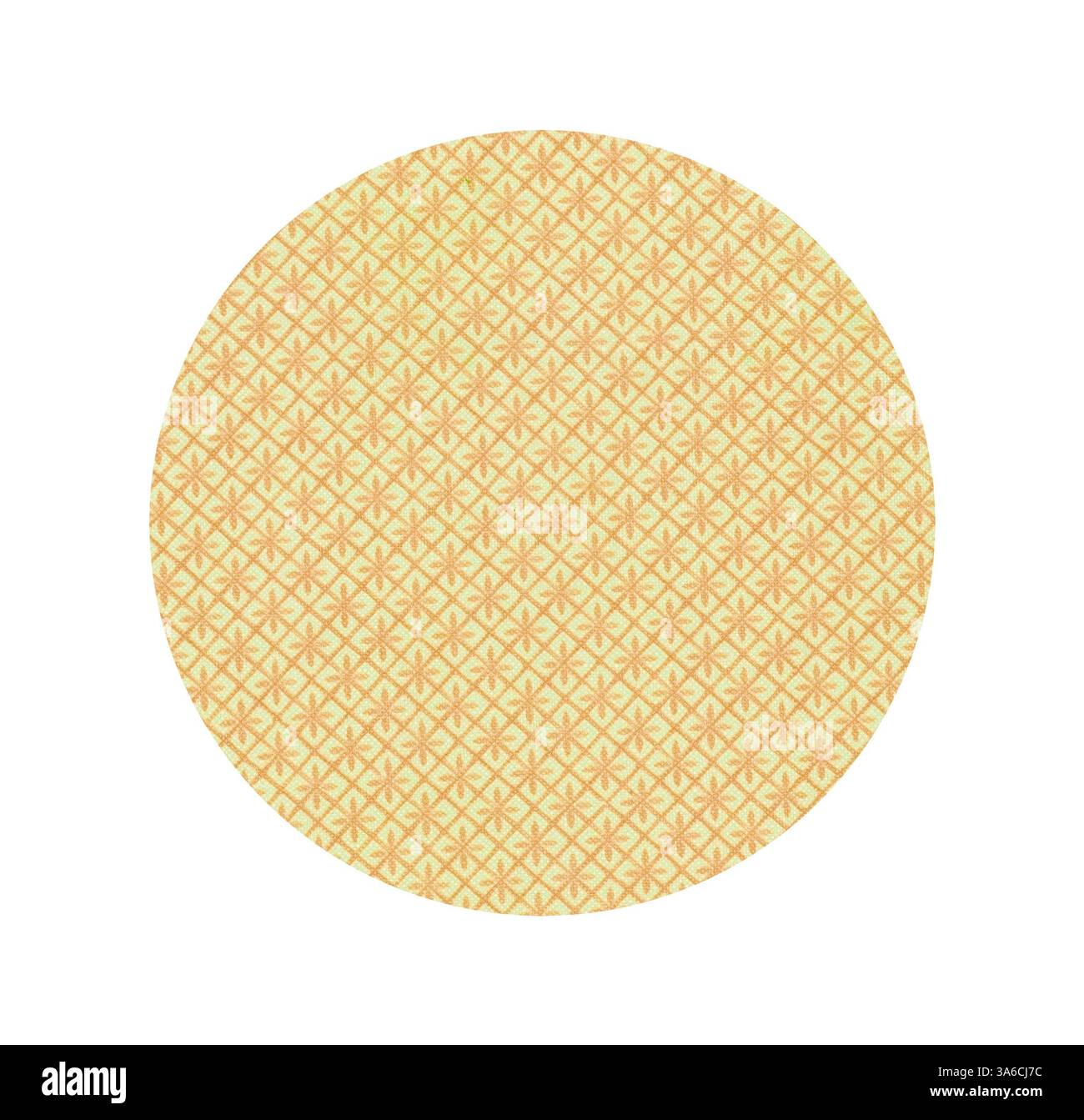 A circular design featuring a repeating geometric pattern of small ...
