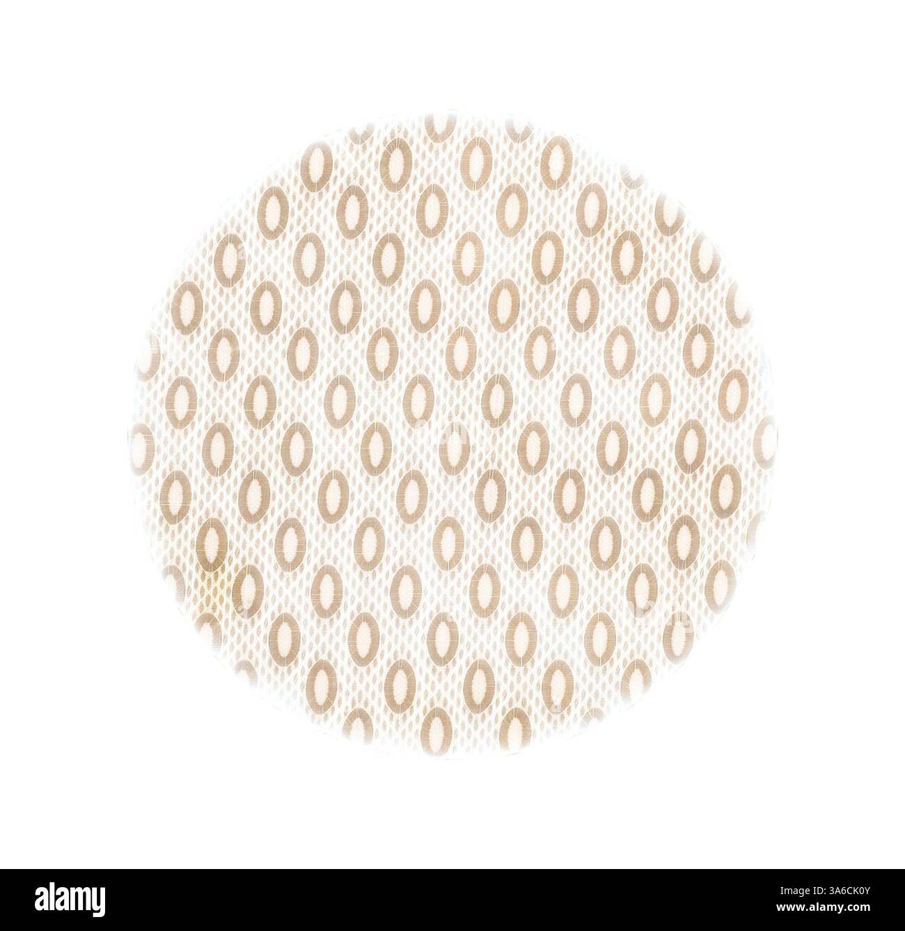 A textured surface featuring a repeating pattern of small, evenly ...
