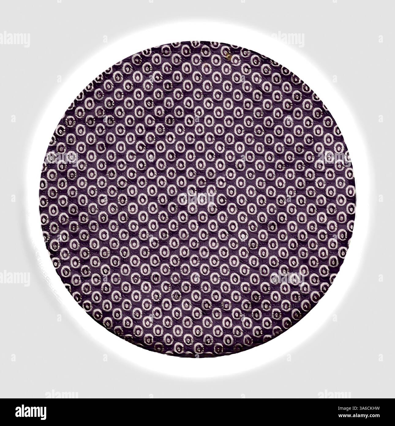 A detailed circular pattern featuring an intricate design of ...