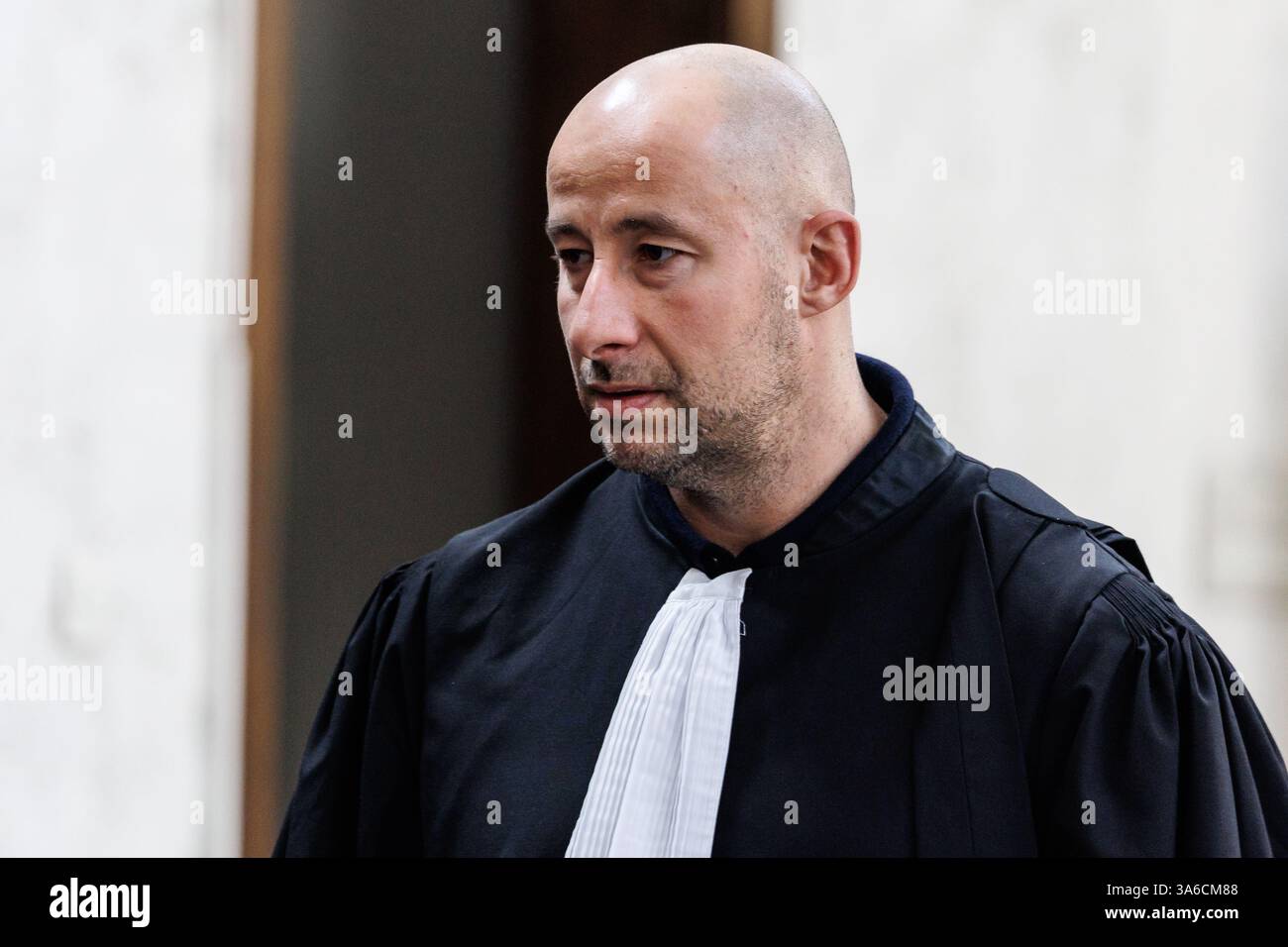 Lawyer Thomas Vandemeulebroucke pictured during the composition of the ...
