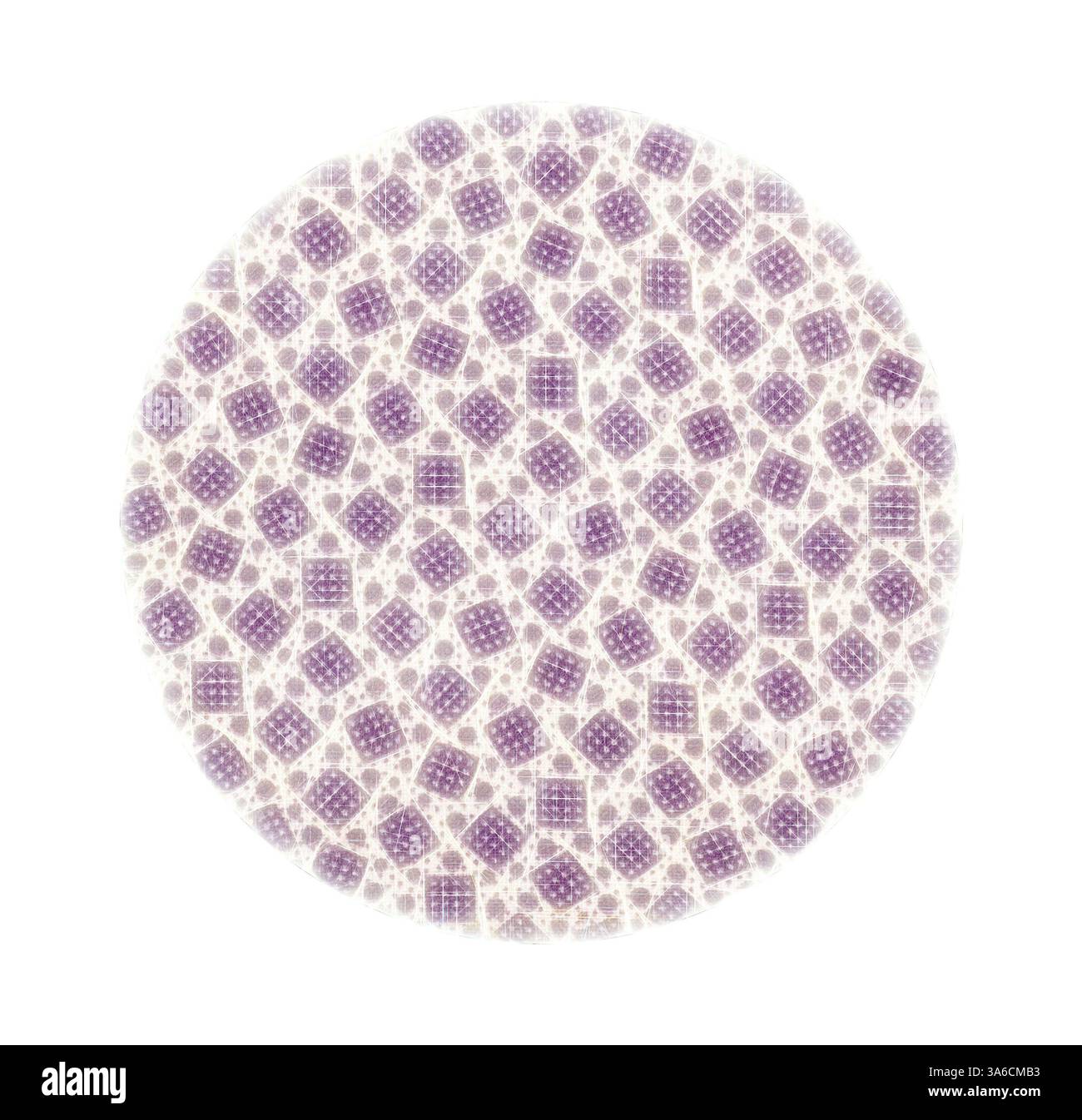 A circular pattern filled with a repetitive design of small squares and ...