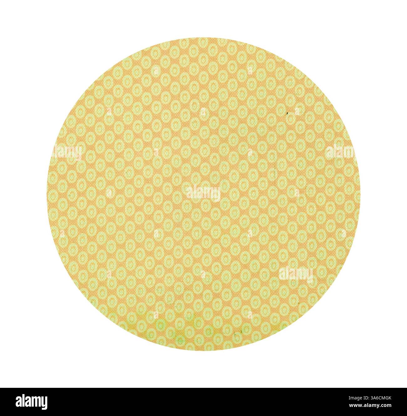 A circular design featuring a repeating pattern of small, oval shapes ...