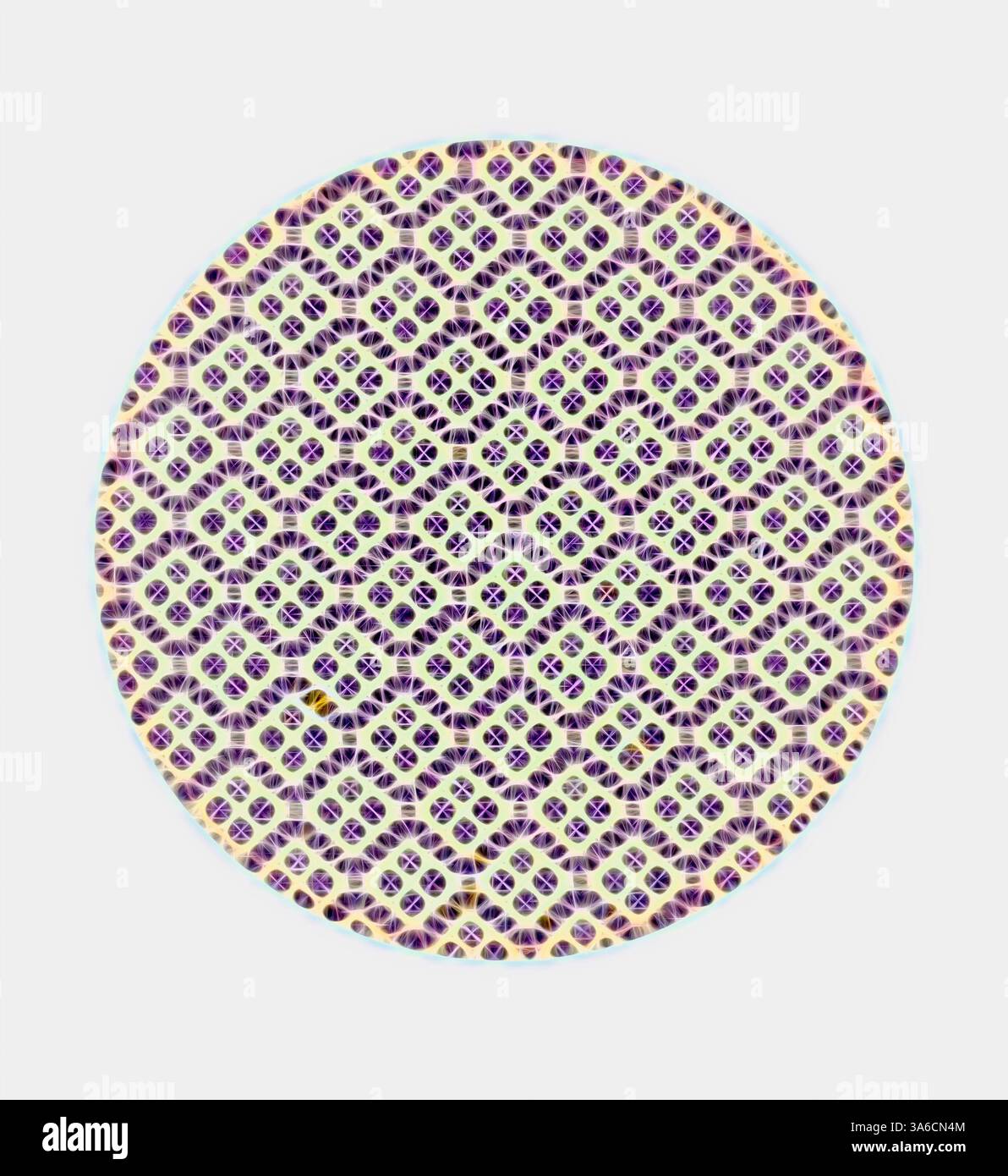 A vibrant, intricate design features a repeating pattern of ...