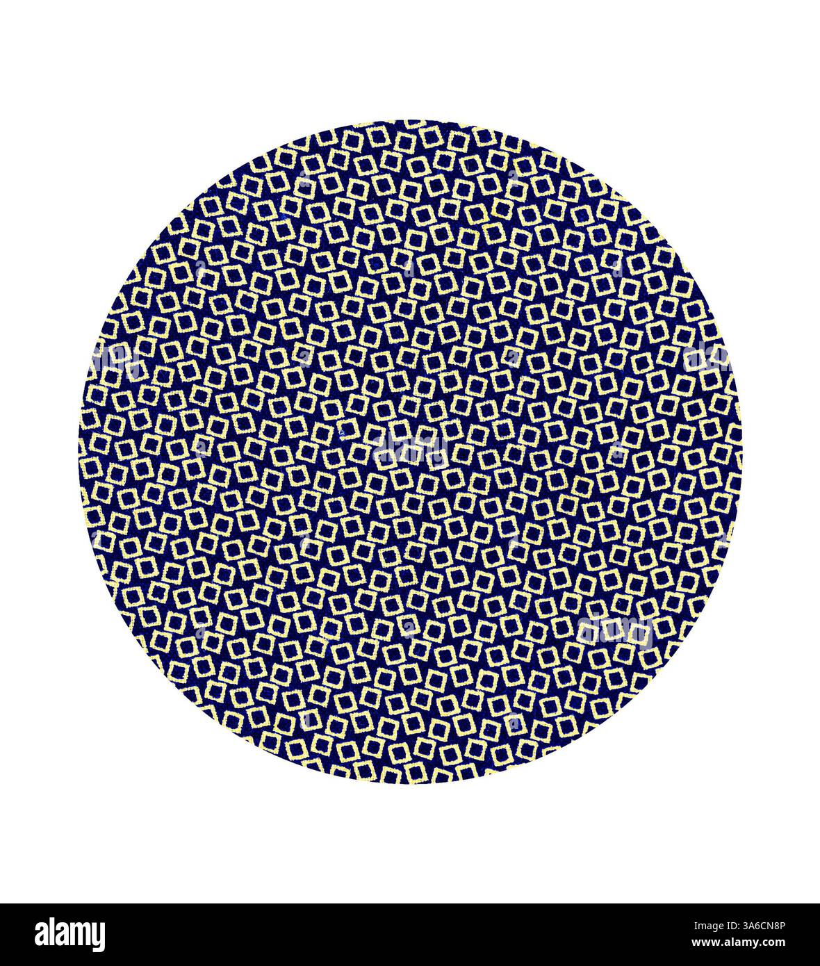 A circular design featuring a repeating geometric pattern of ...