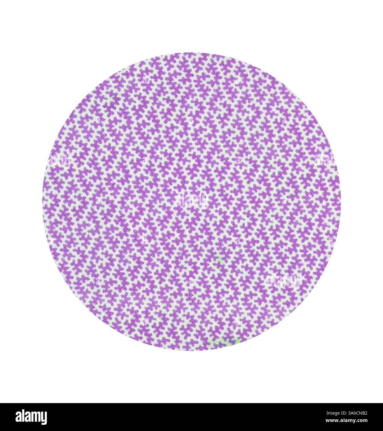 A circular design featuring a repetitive pattern of small, interlocking ...