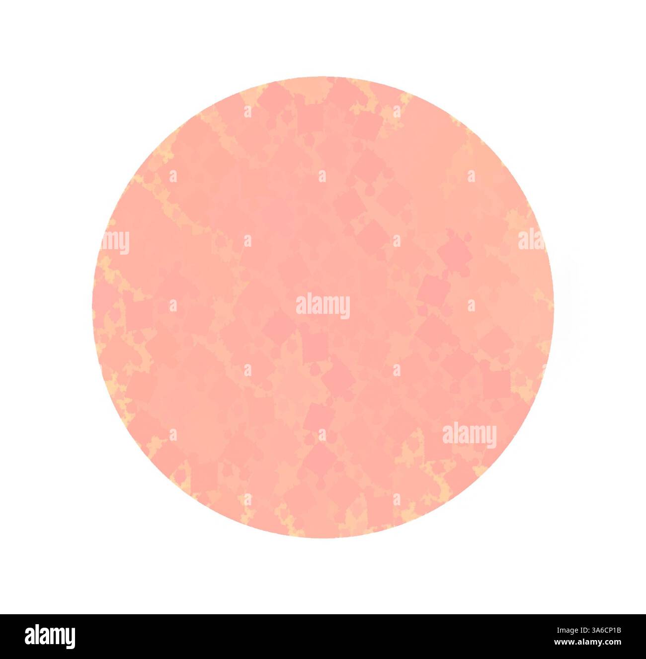 A soft, circular shape featuring a warm, peachy hue with subtle ...