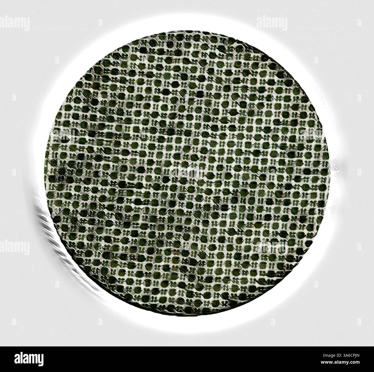 A textured surface featuring a grid-like pattern with small circles, showcasing a combination of ...