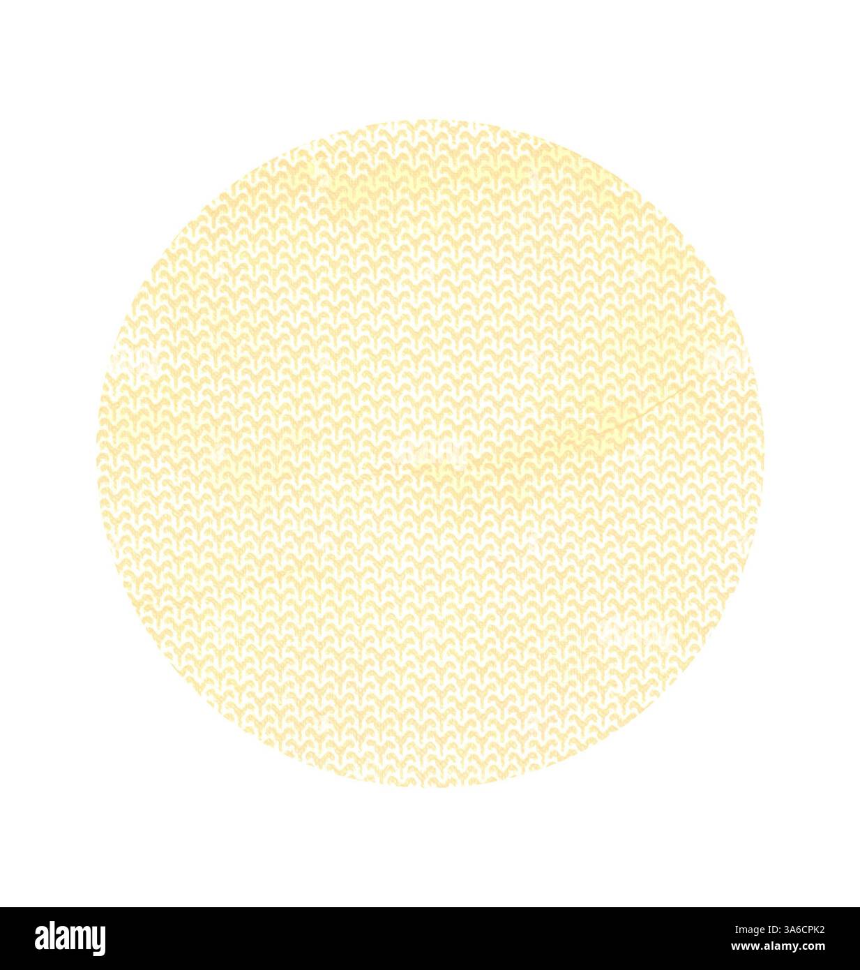 A circular design featuring a repeating wave pattern in soft, muted ...