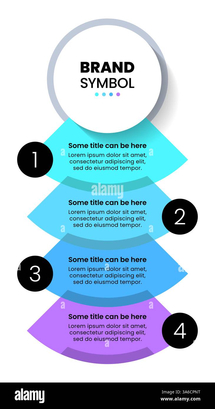 Infographic template with 4 options or steps. Abstract funnel. Can be ...