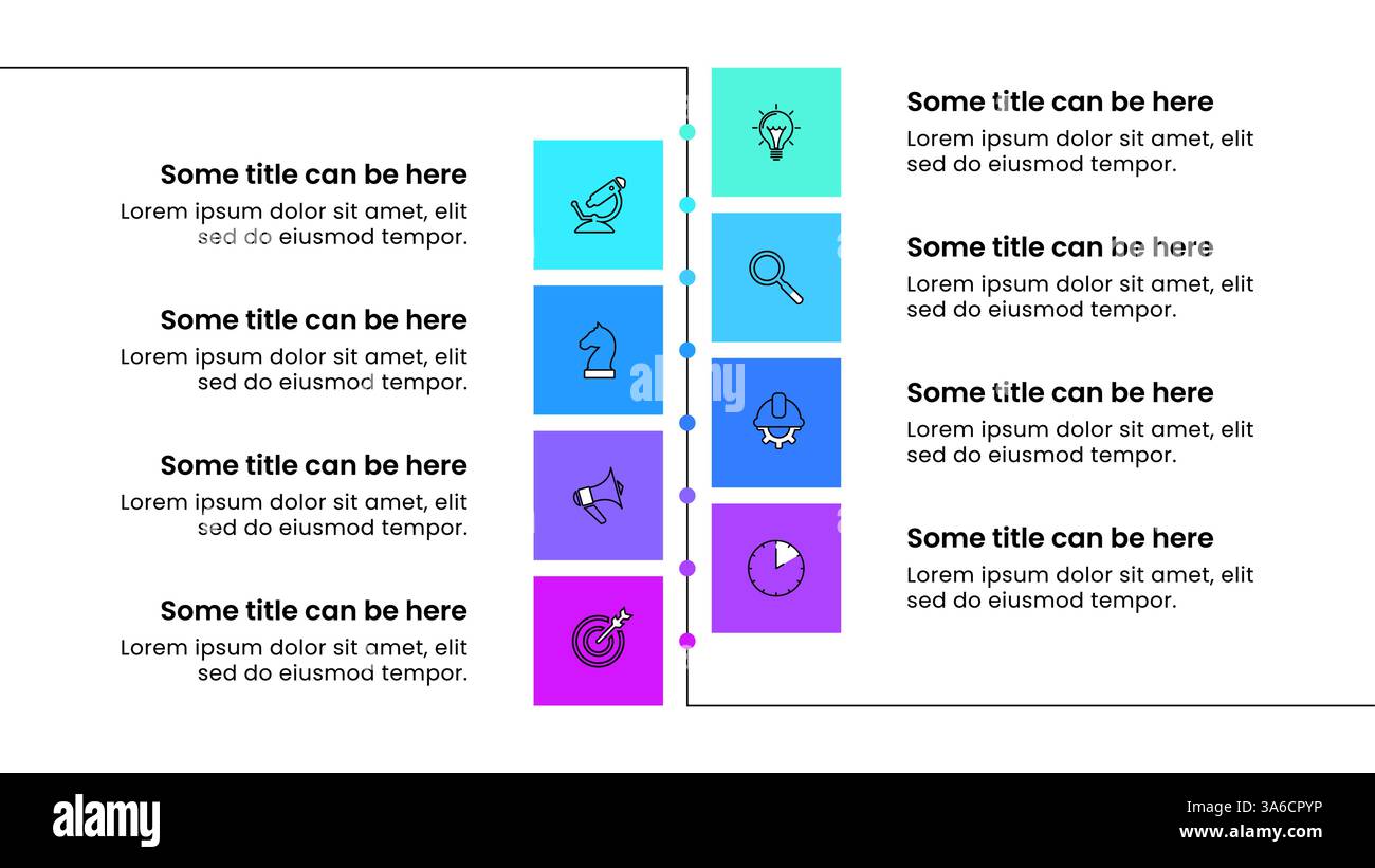 Infographic template with icons and 8 options or steps. Line. Can be ...