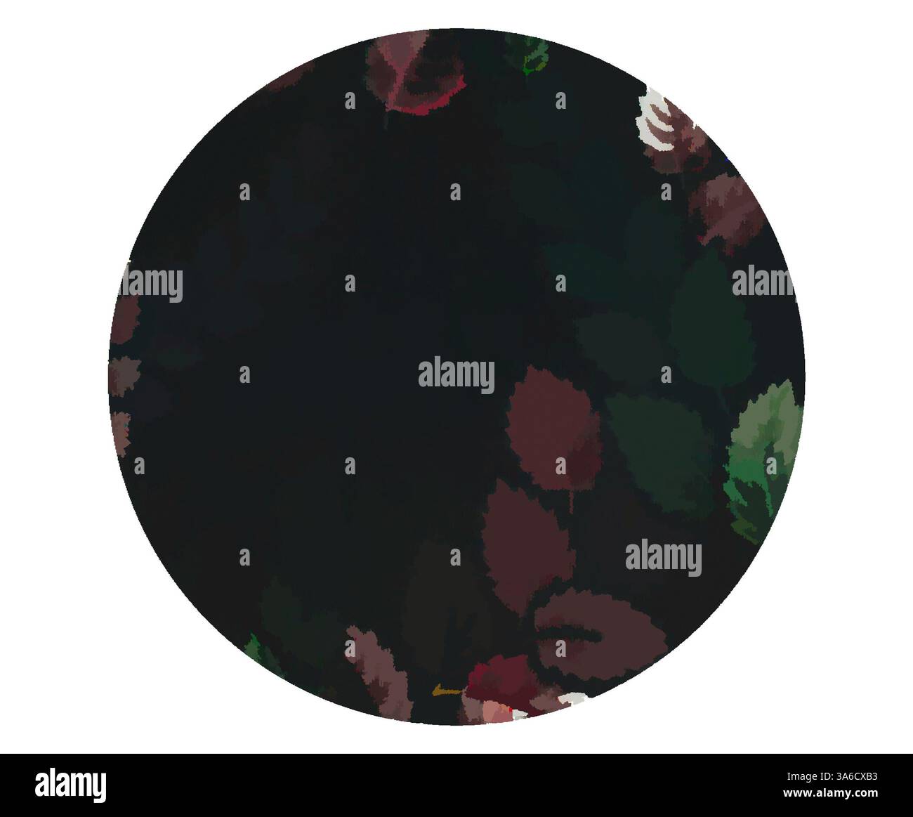 A circular arrangement of lush foliage featuring a blend of dark and ...