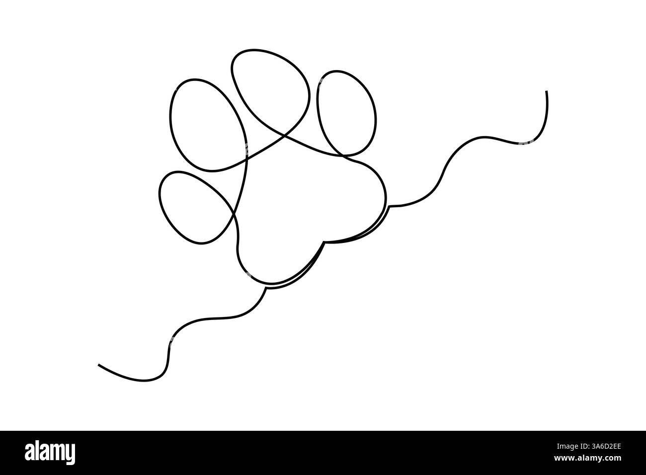 Dog foot print continuous hi-res stock photography and images - Alamy