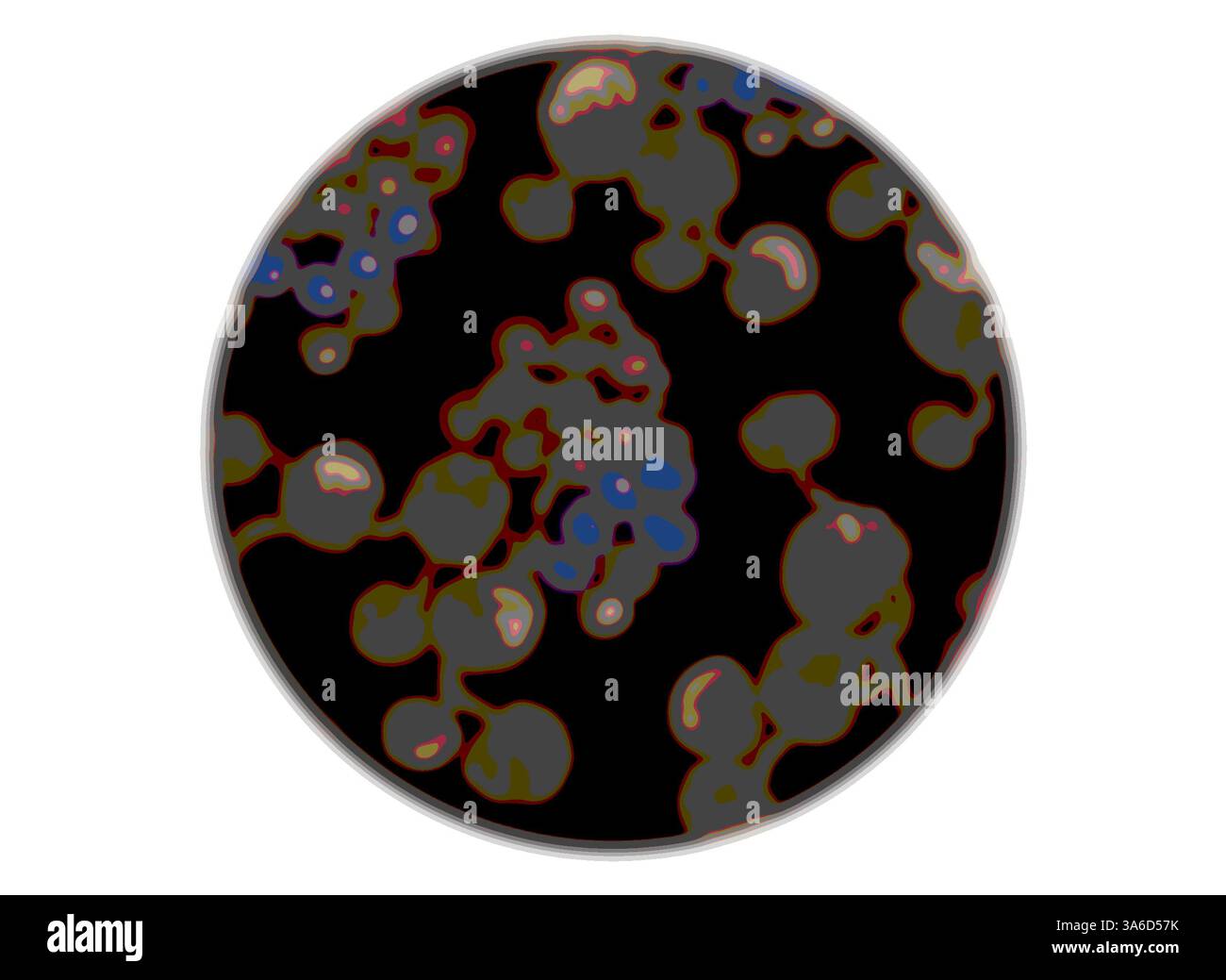 Abstract Representation Of Interconnected Organic Structures Hi Res
