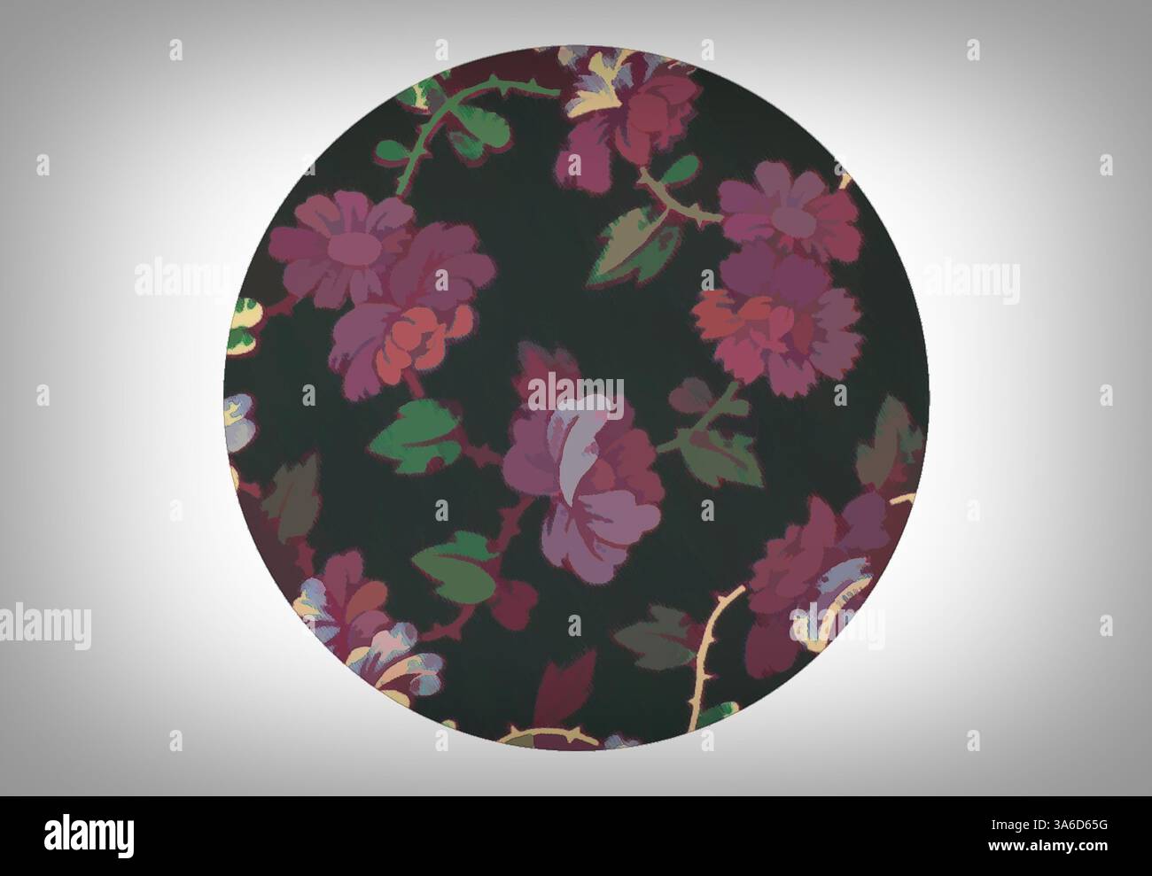 Rich array of floral patterns in deep colors hi-res stock photography ...