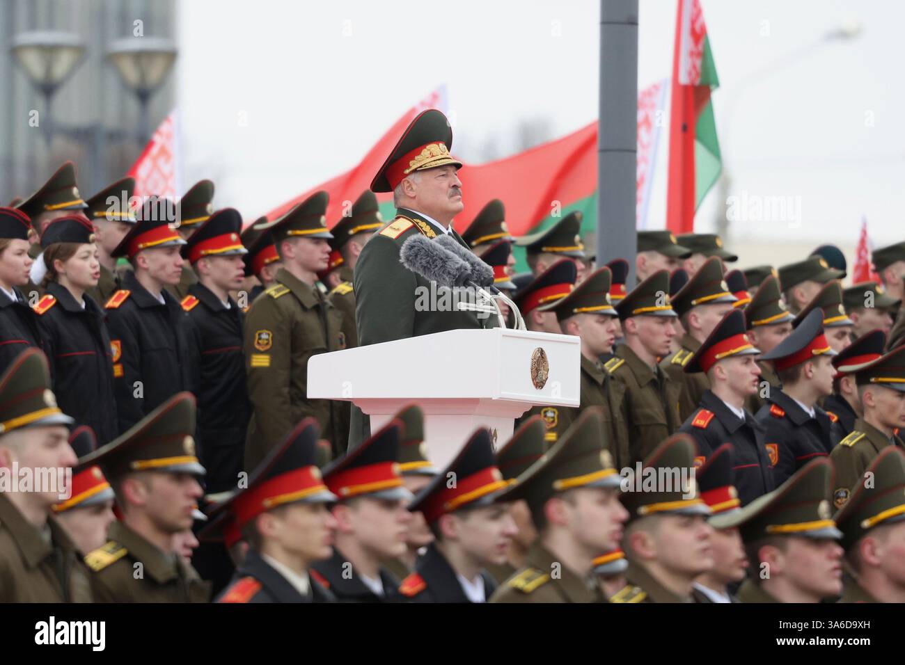 In this photo, released by Belarus' Presidential Press Service ...