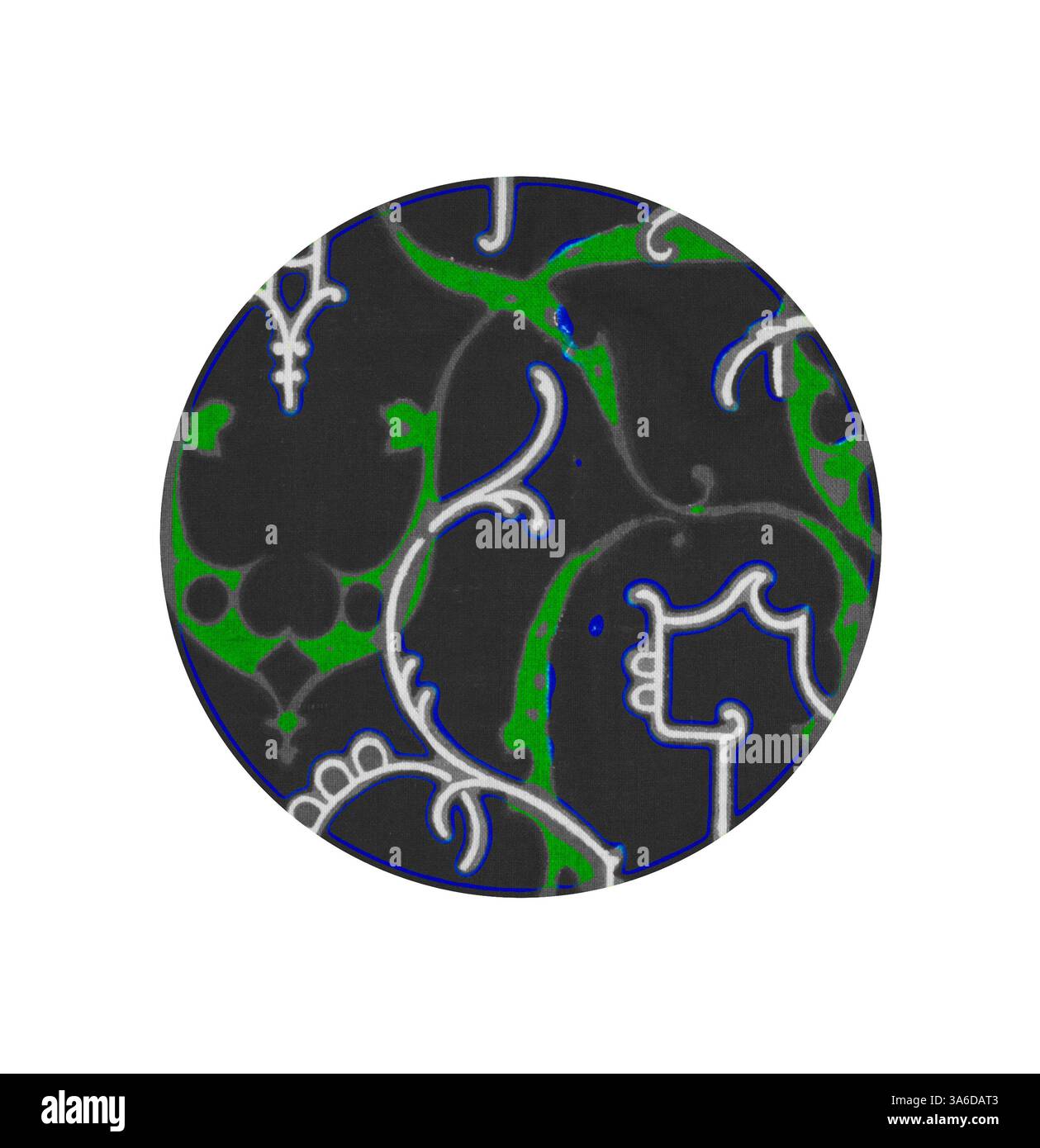 Intricate swirling designs in vibrant greens hi-res stock photography ...