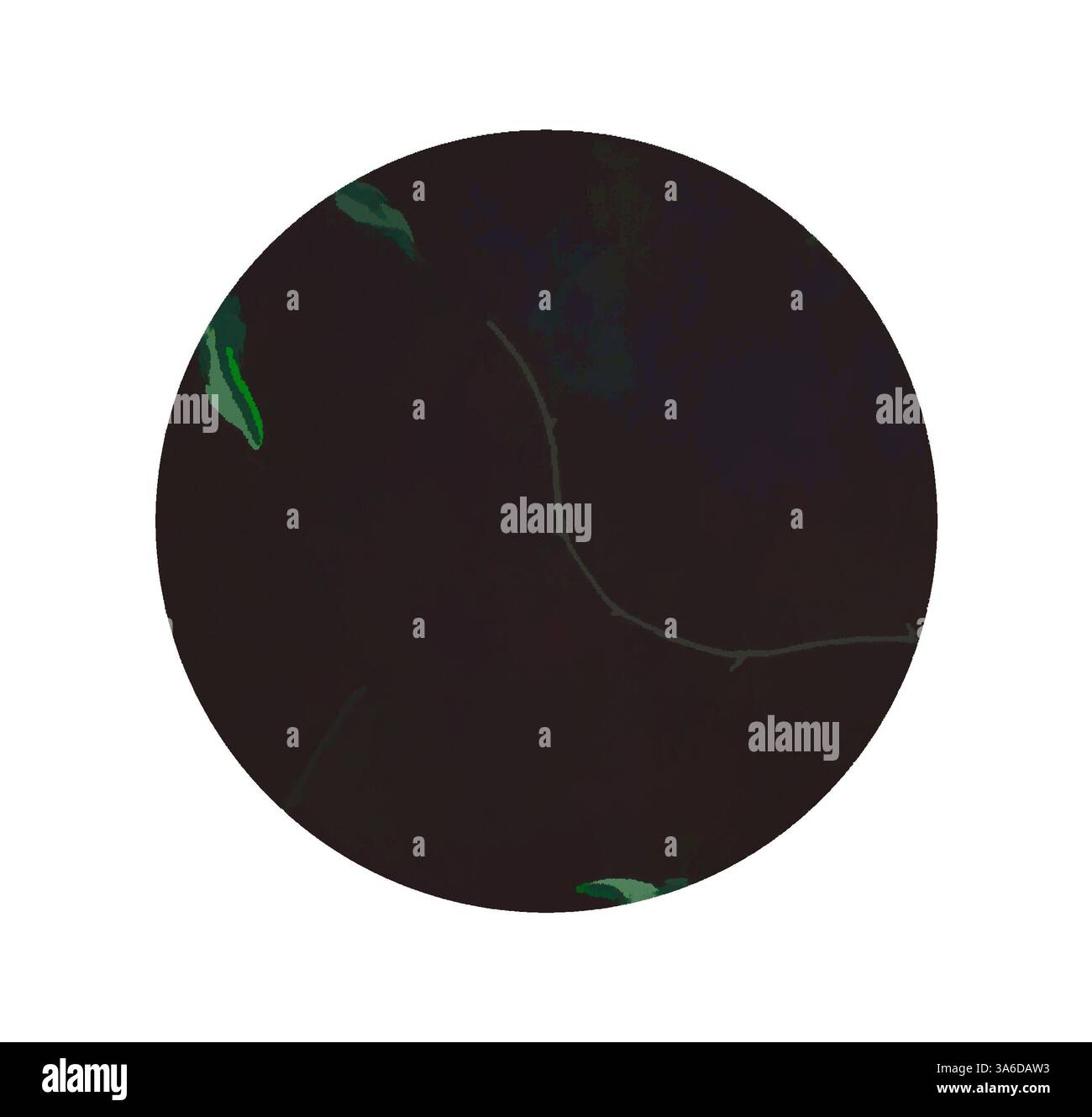 A circular composition features darkened surroundings with subtle hints ...
