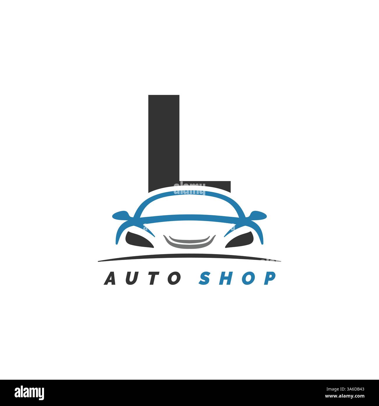 letter L logo auto mechanic with car design. Alphabet L automotive car ...