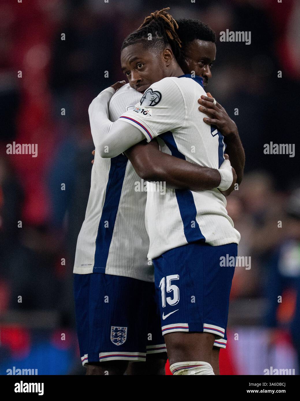 LONDON, ENGLAND - Eberechi Eze and Marc Guehi of England during the ...