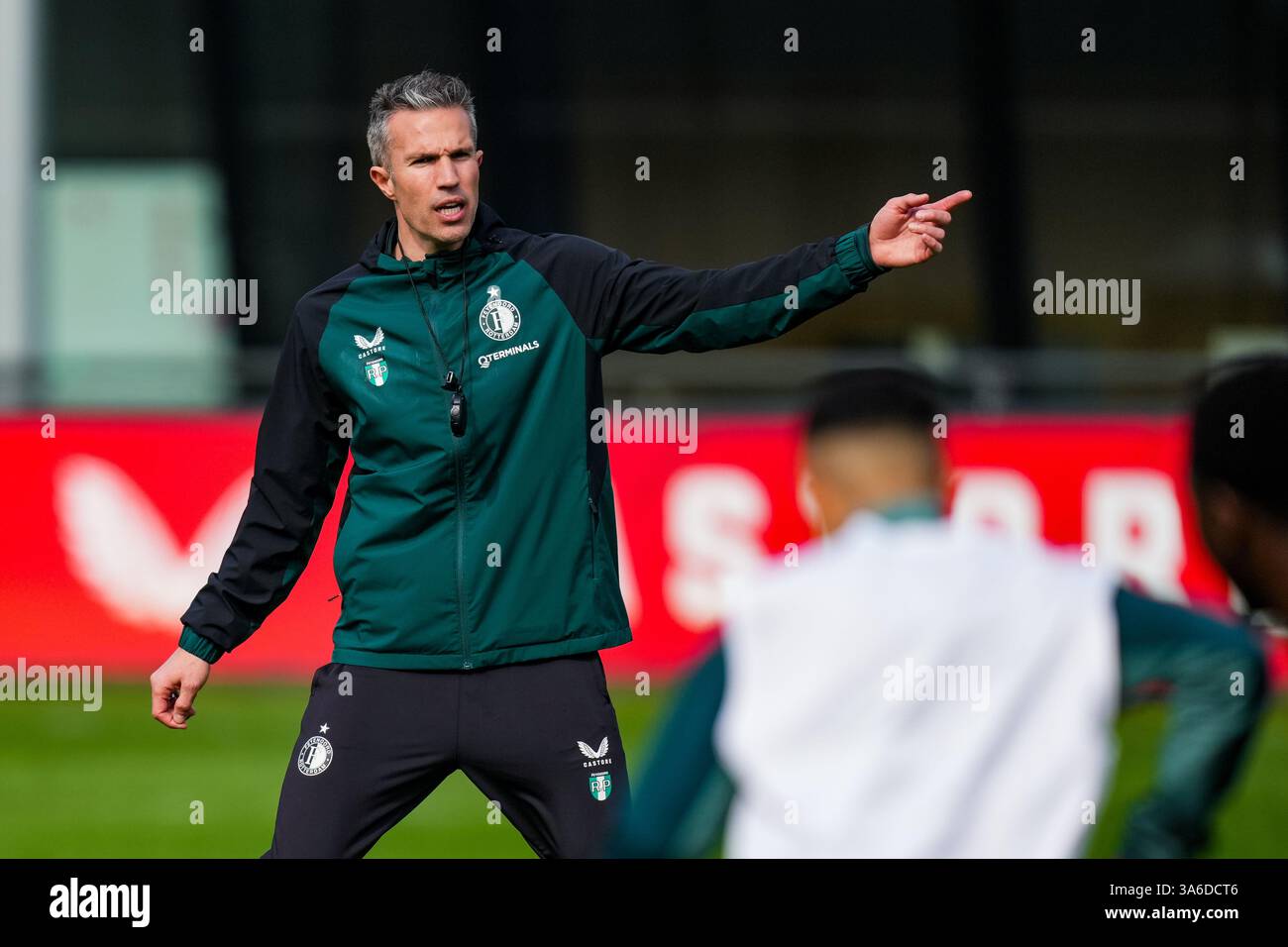 Rotterdam - Feyenoord coach Robin van Persie during a public training ...
