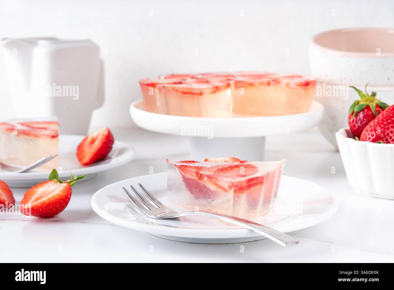 Japanese Raindrop Cake, or Mizu Shingen Mochi, clear jelly dessert ...