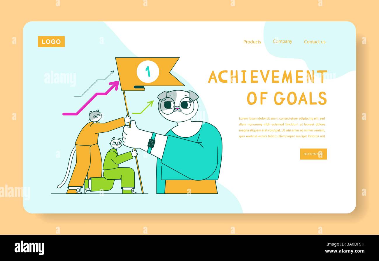 Business Cat theme showcasing teamwork and success through a playful ...