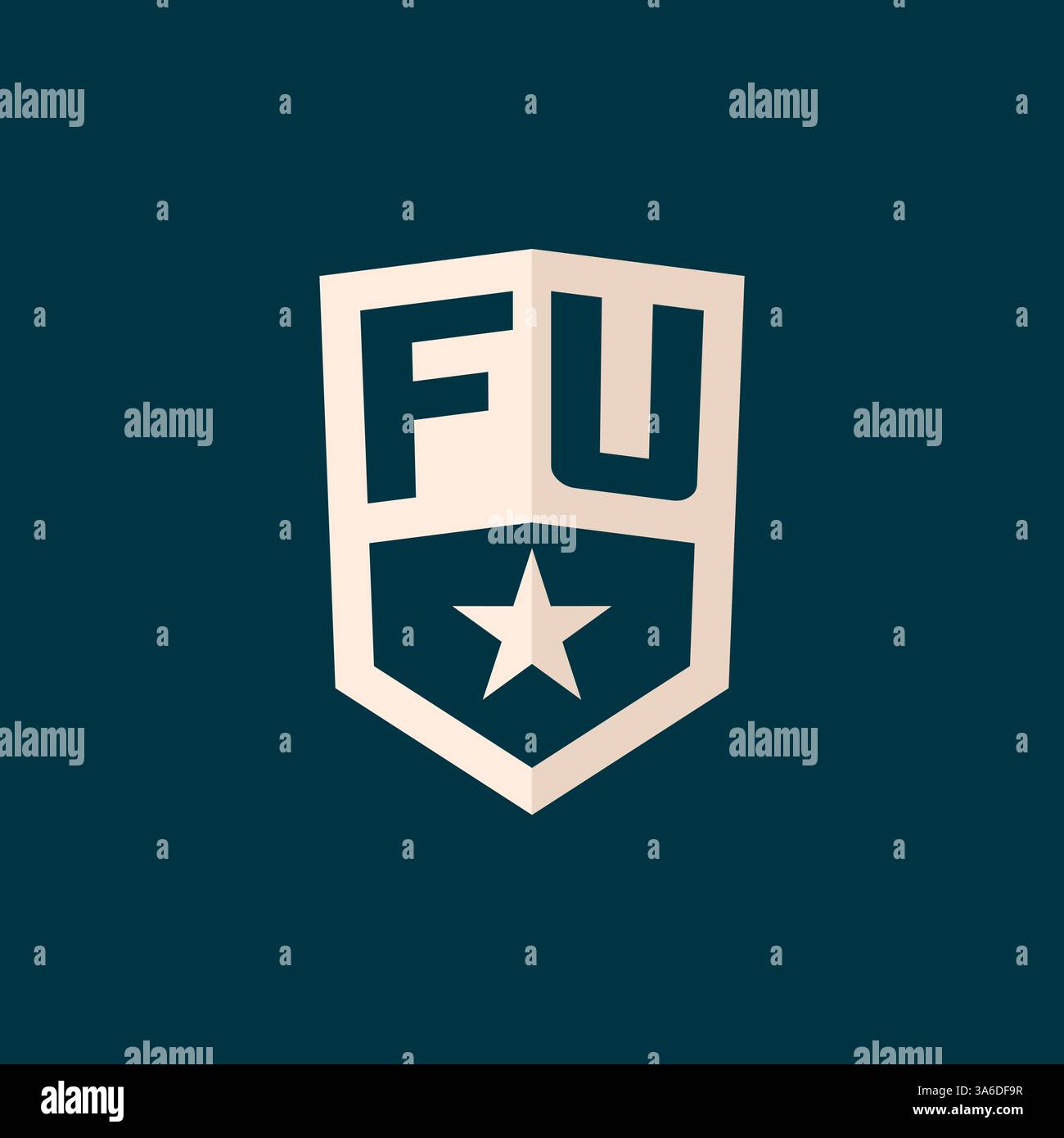 Initial FU logo star shield symbol with simple design vector graphic Stock Vector Image & Art ...